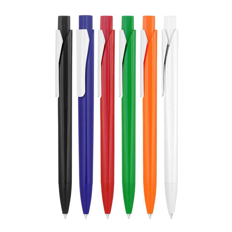Plastic Pen Ballpoint White Romana - WEK